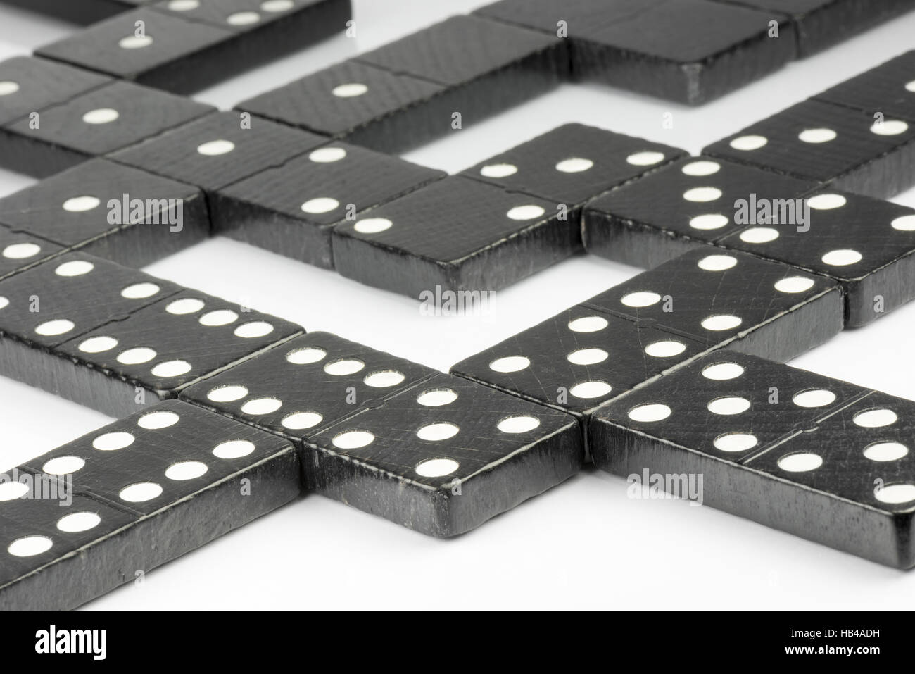 Black Domino bricks Stock Photo - Alamy