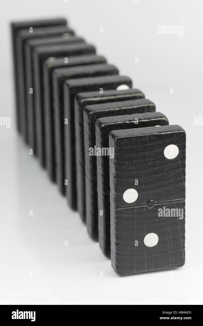 Black Domino bricks Stock Photo - Alamy
