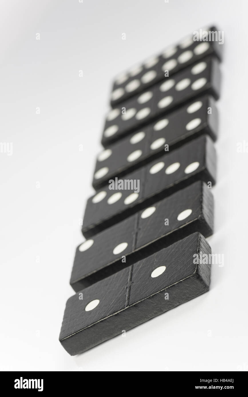 Black Domino bricks Stock Photo - Alamy