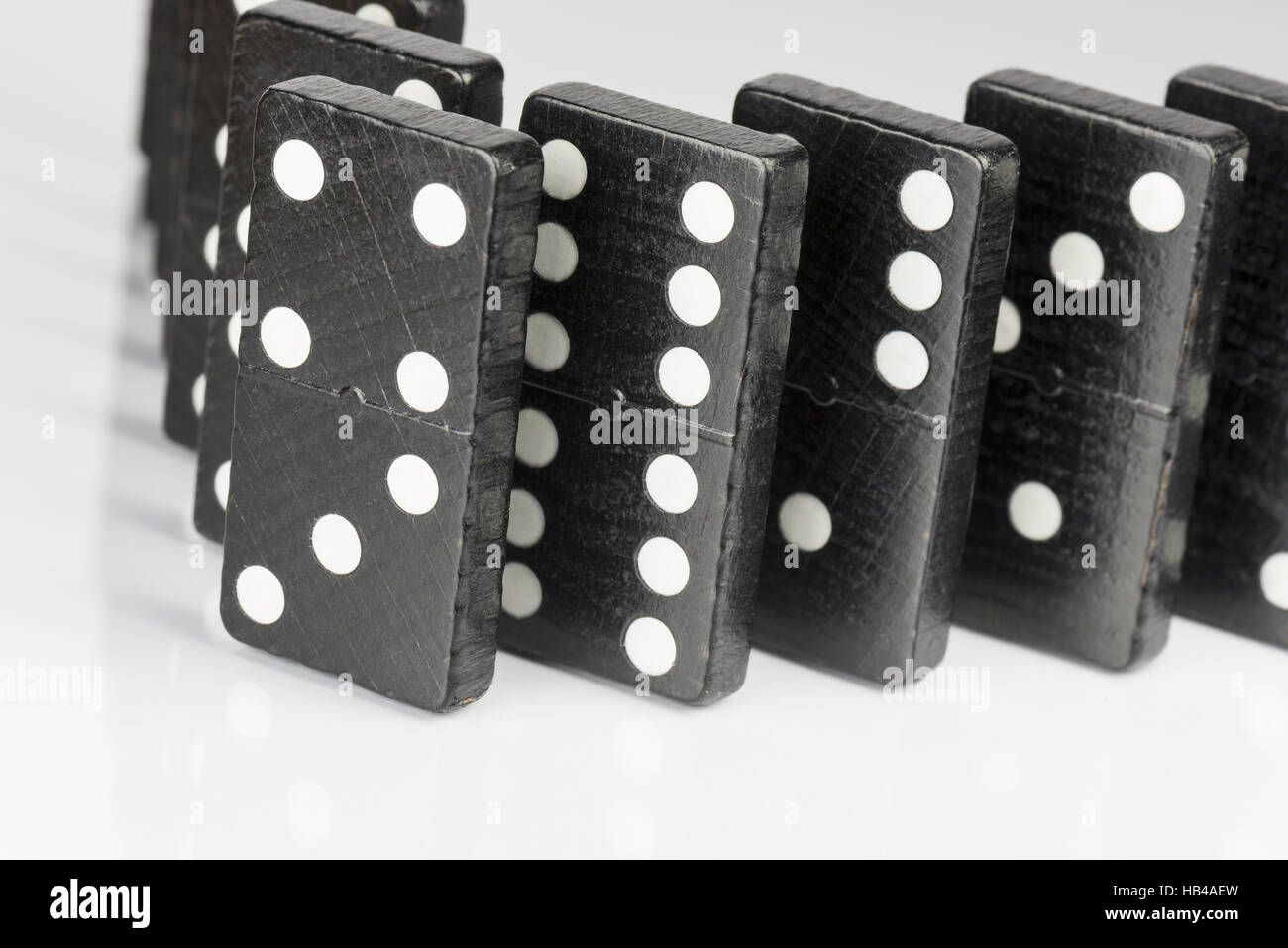 Black Domino bricks Stock Photo - Alamy