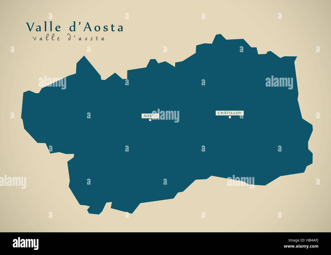 Aosta map italy hi-res stock photography and images - Alamy