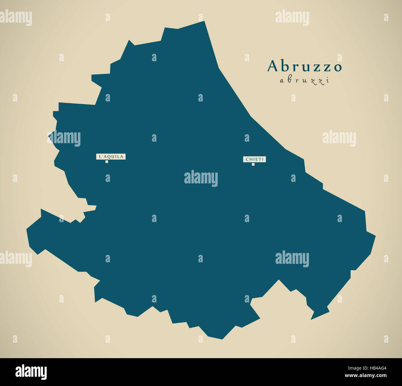 Abruzzo region map hi-res stock photography and images - Alamy