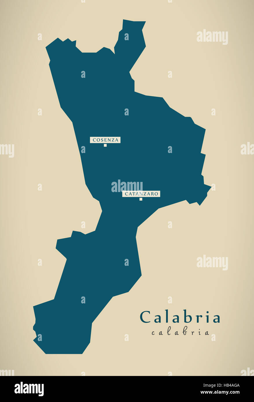 Calabria region map hi-res stock photography and images - Alamy