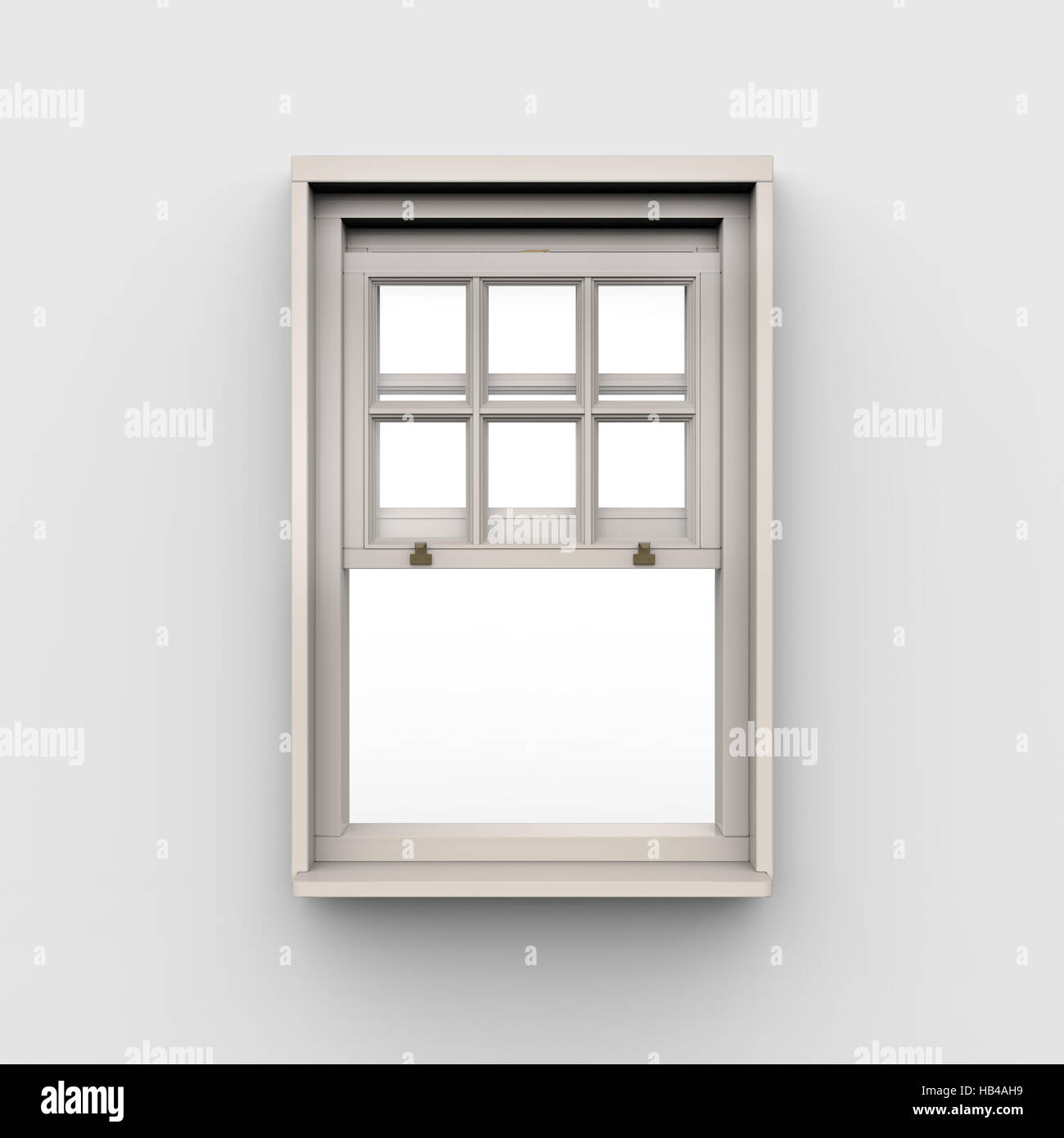Closed window 3d render with view hi-res stock photography and images ...