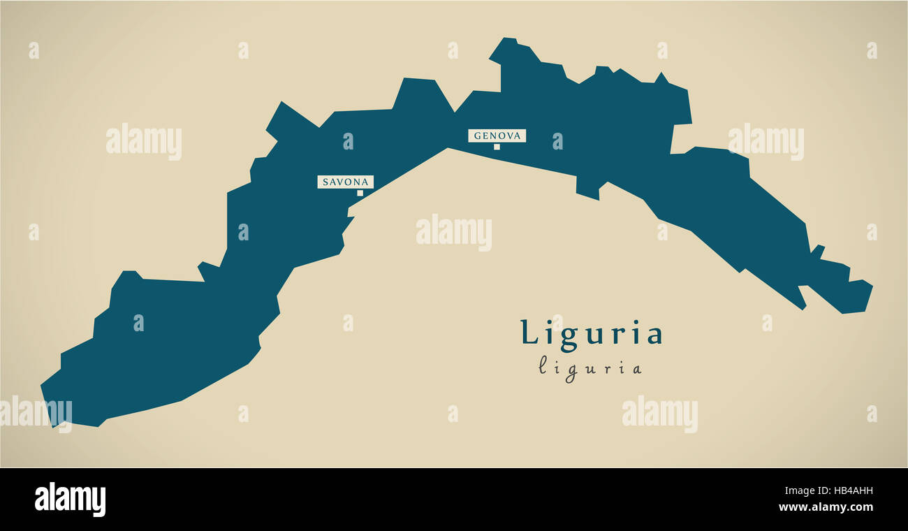 Map of liguria hi-res stock photography and images - Alamy
