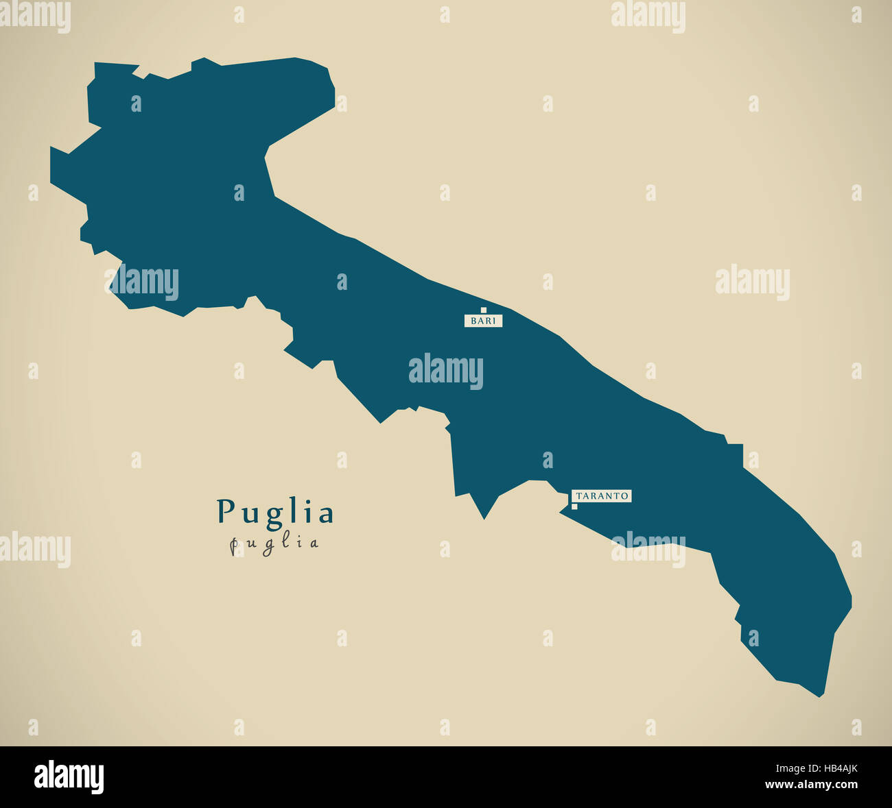 Puglia map hi-res stock photography and images - Alamy