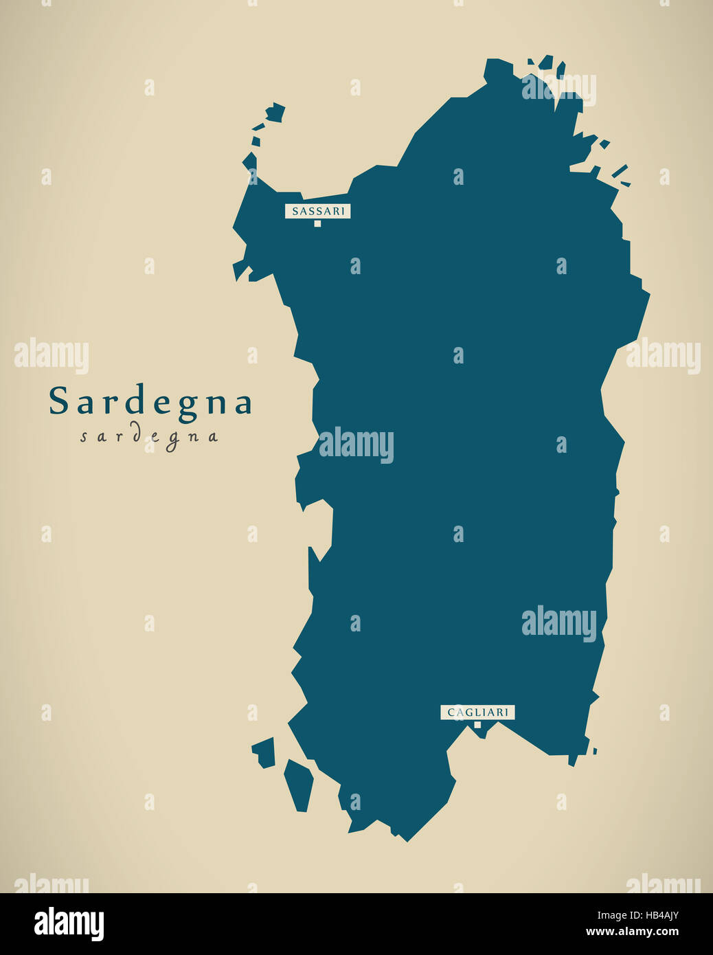 Map of sardegna hi-res stock photography and images - Alamy