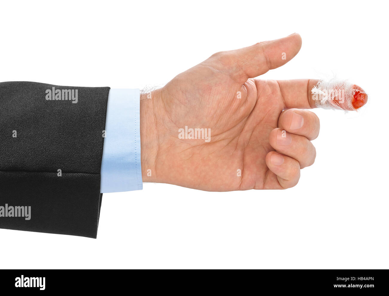 Hand with blood and bandage Stock Photo - Alamy