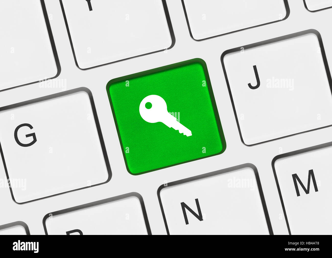 Computer keyboard with security key Stock Photo - Alamy