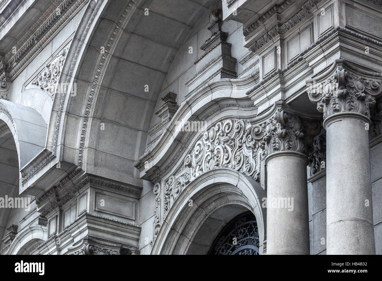 Building grey stone mansion facade hi-res stock photography and images ...