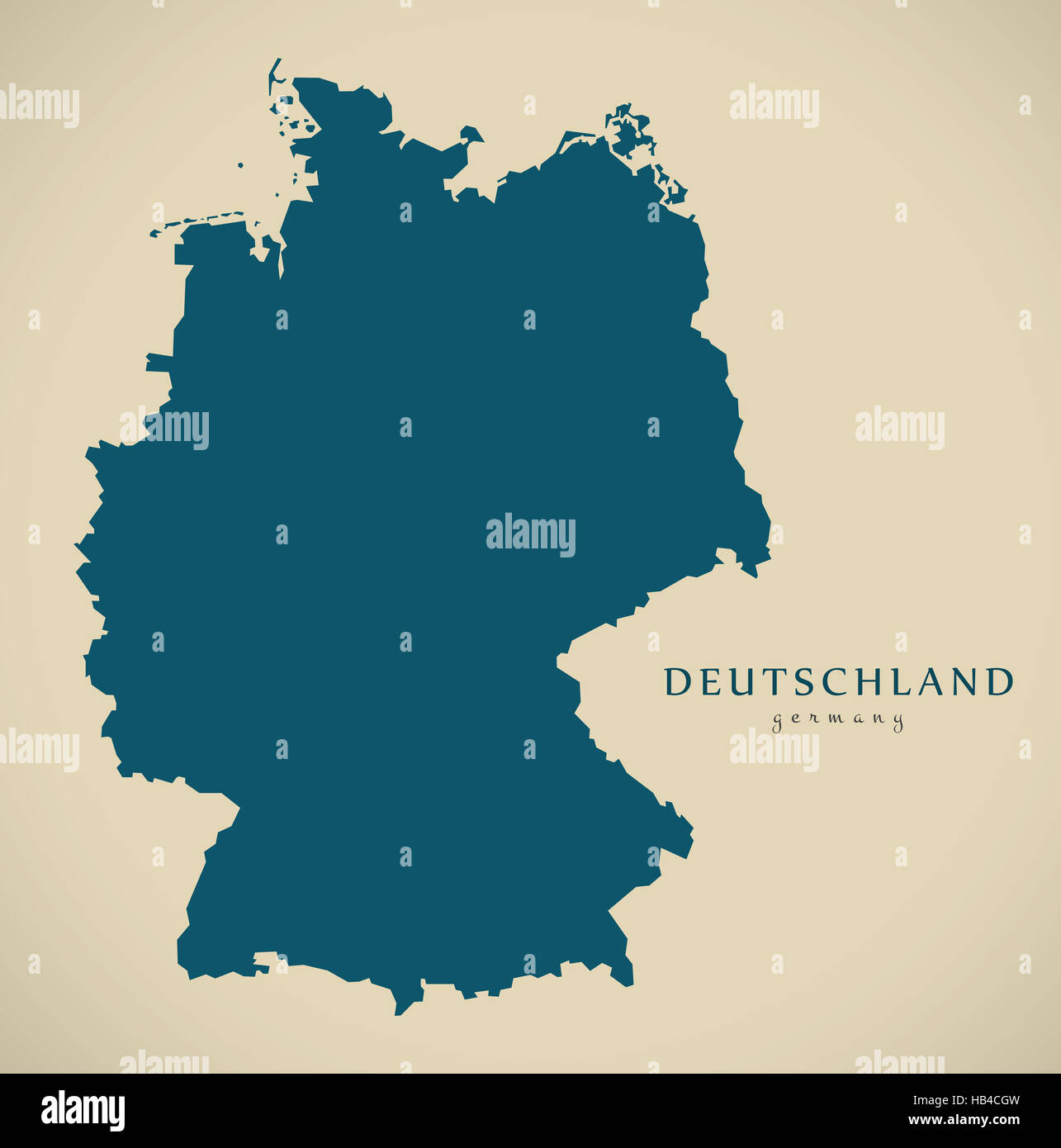 Modern Map - Germany DE illustration Stock Photo - Alamy