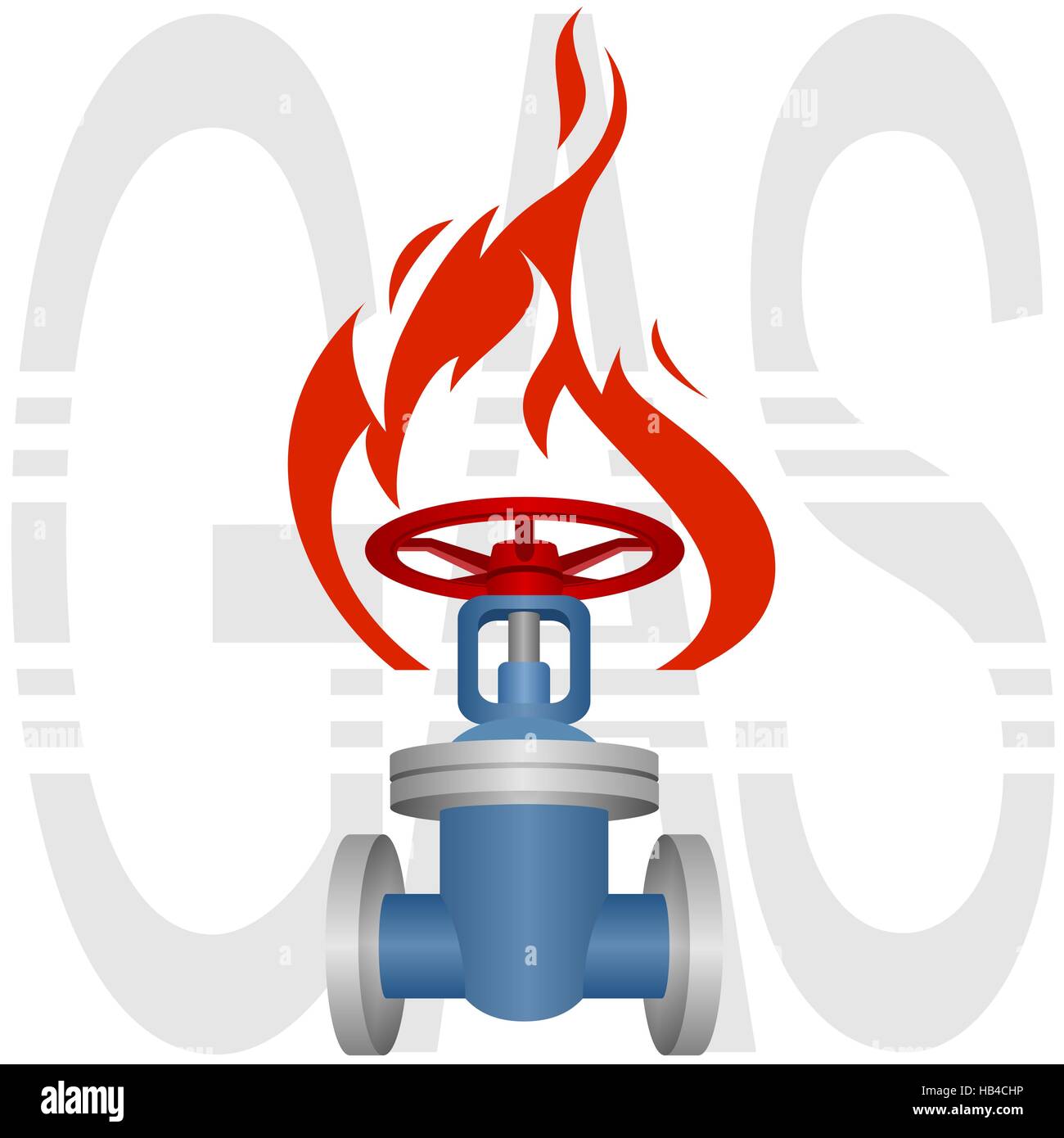 Gas pipeline and catch fire. Illustration on white background Stock ...