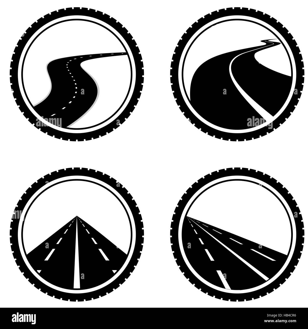 Horizon road illustration Black and White Stock Photos & Images - Alamy