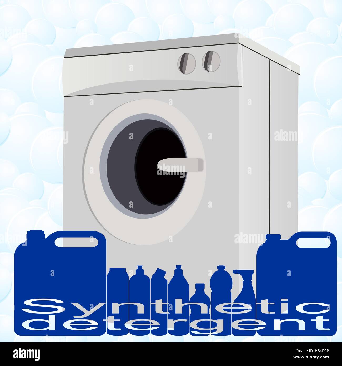 Container for synthetic detergent and modern washing machine ...