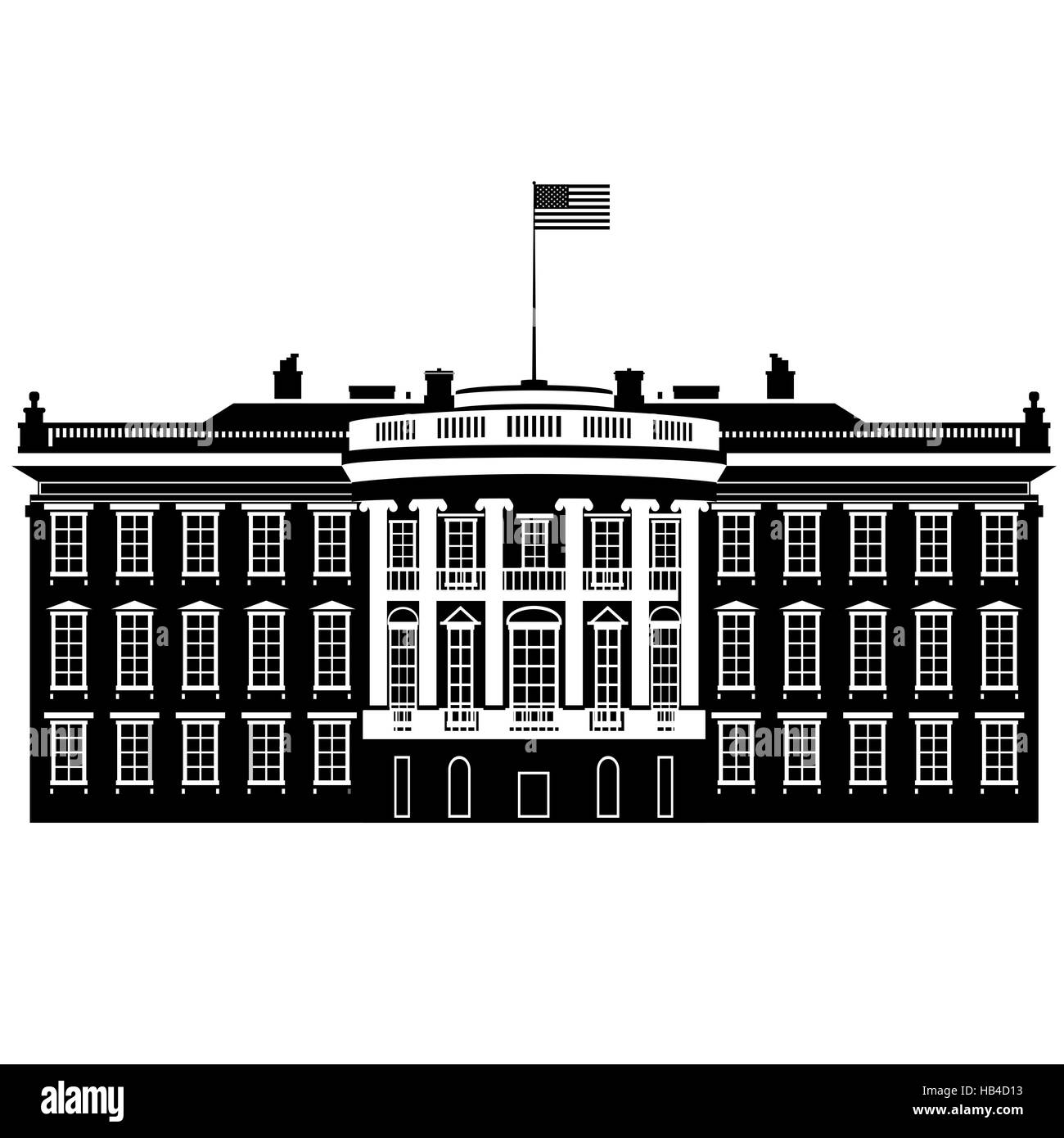 White house red flag Cut Out Stock Images & Pictures - Alamy