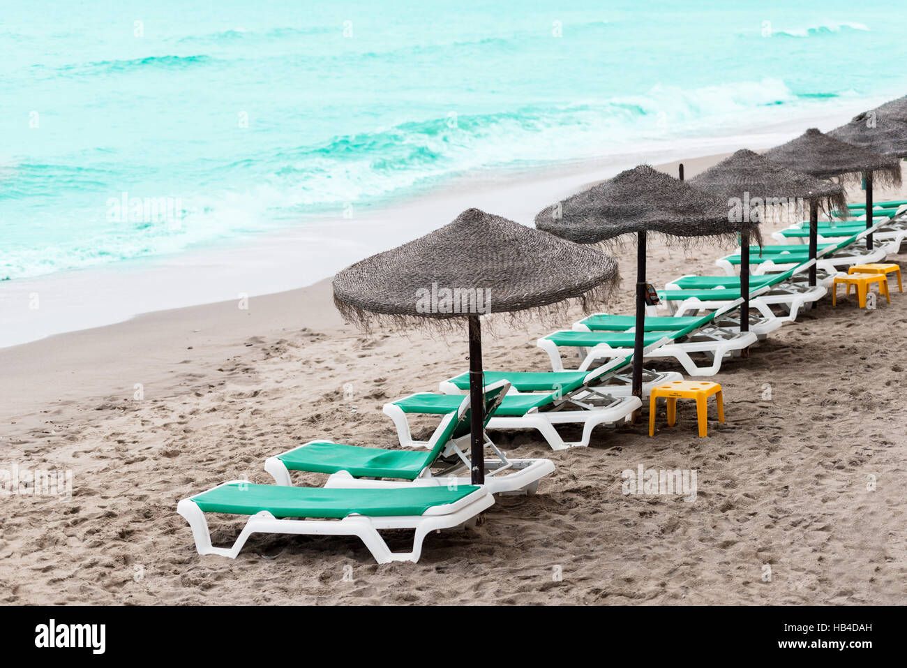 benches at beach Stock Photo - Alamy