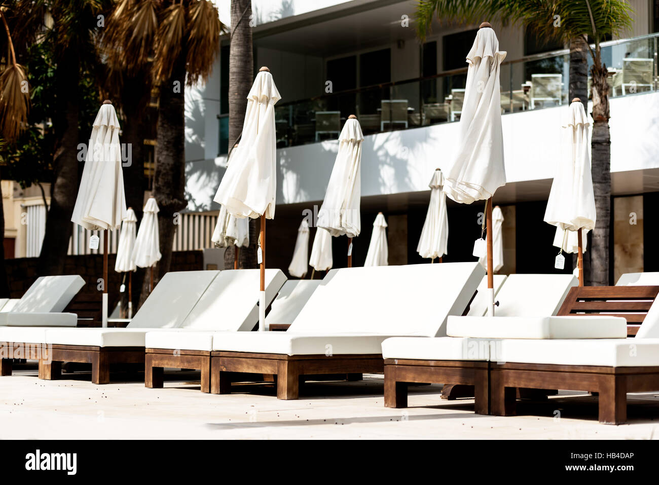 benches at luxury hotel Stock Photo - Alamy