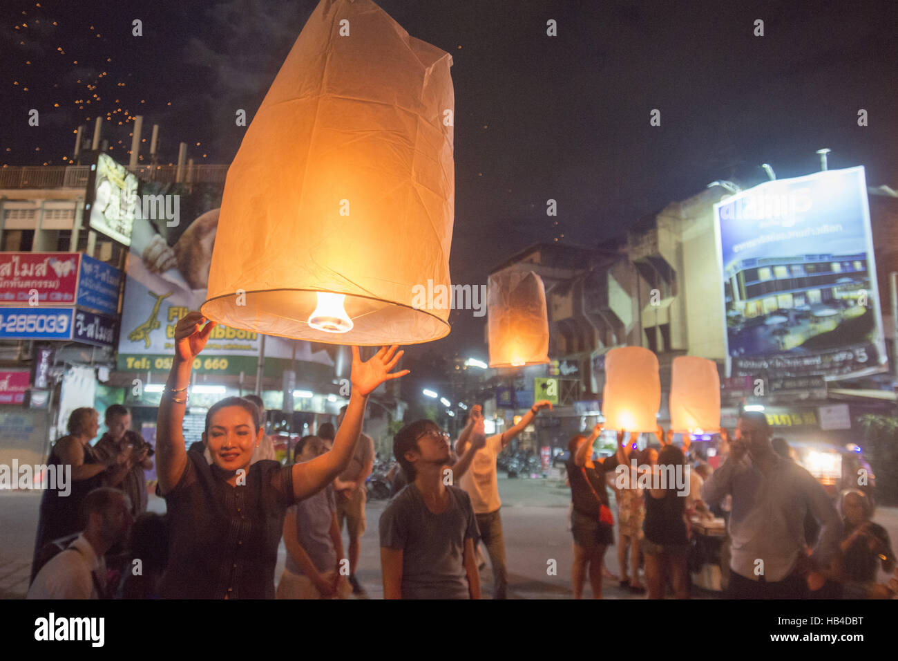 ASIA THAILAND CHIANG LOY KRATHONG FESTIVAL Stock Photo - Alamy