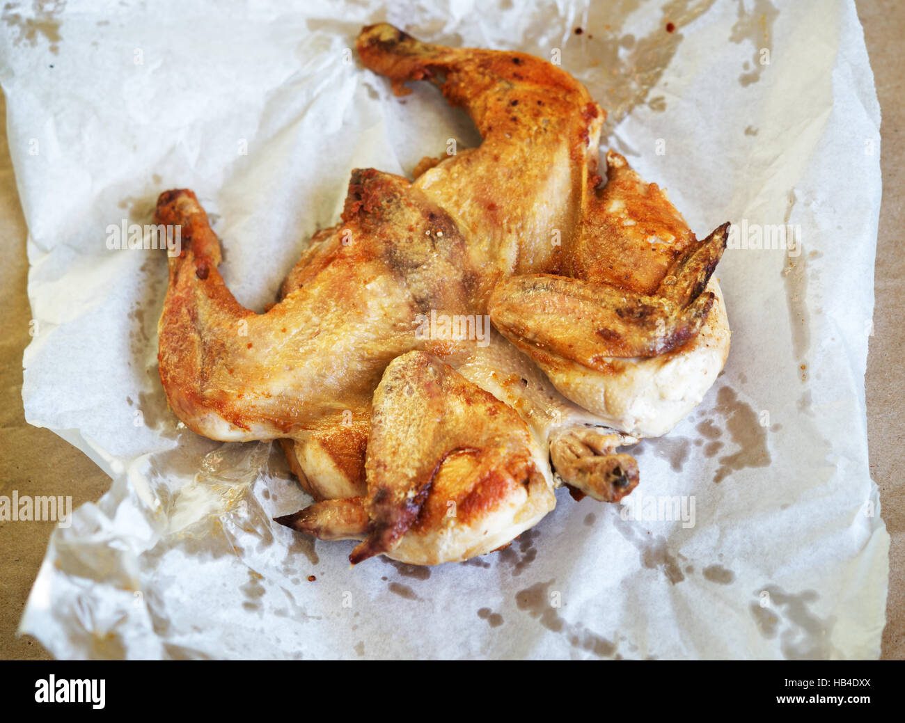 chicken tobacco with sauces Stock Photo - Alamy