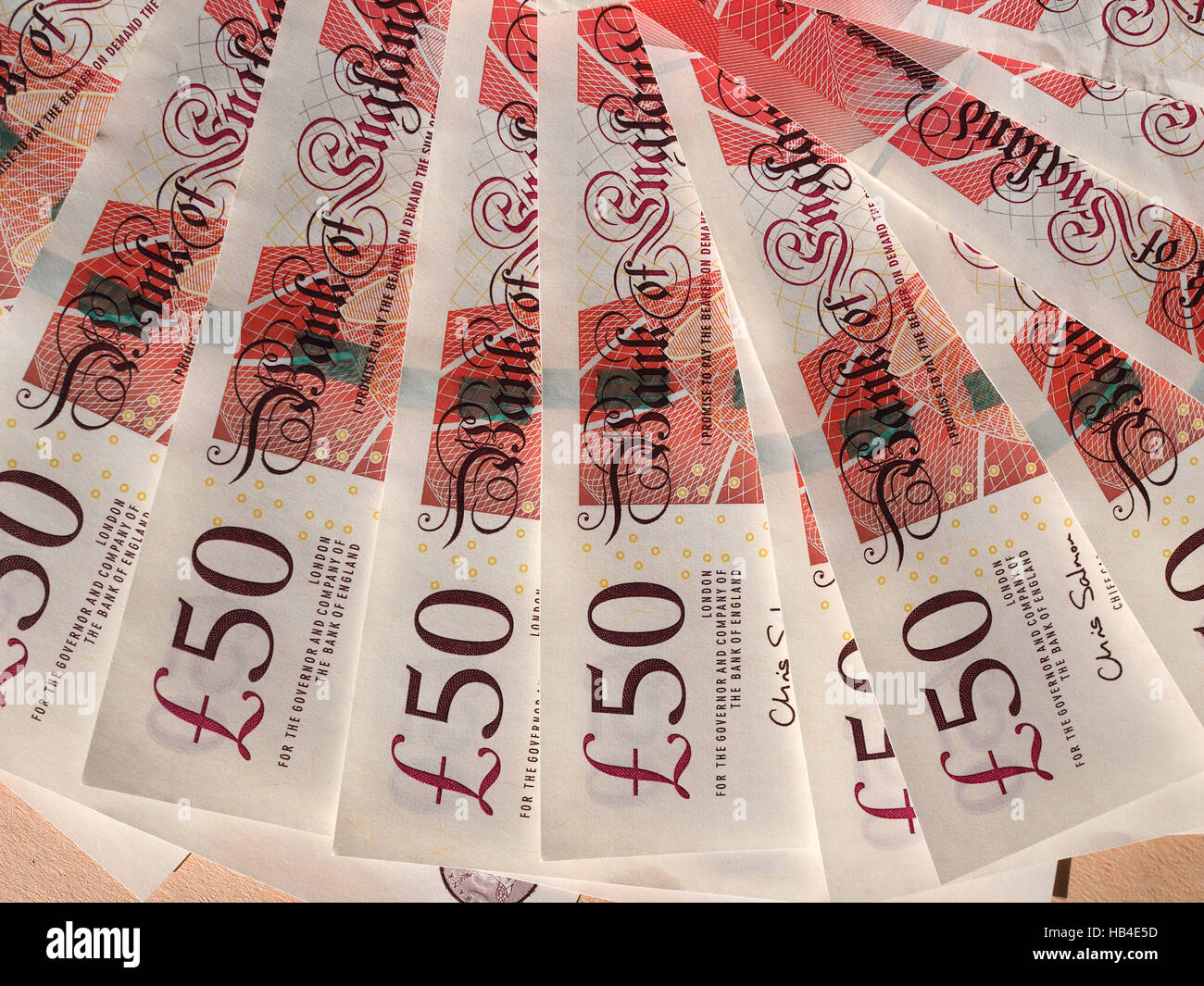 Fifty Pound notes Stock Photo - Alamy