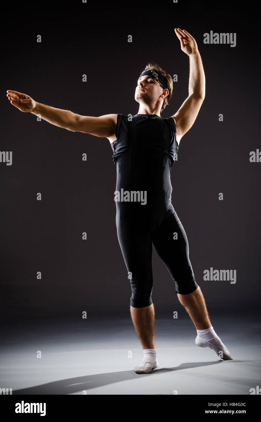 Young man training for ballet dances Stock Photo - Alamy
