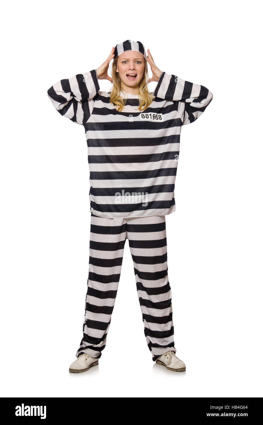 Prisoner isolated on the white background Stock Photo - Alamy