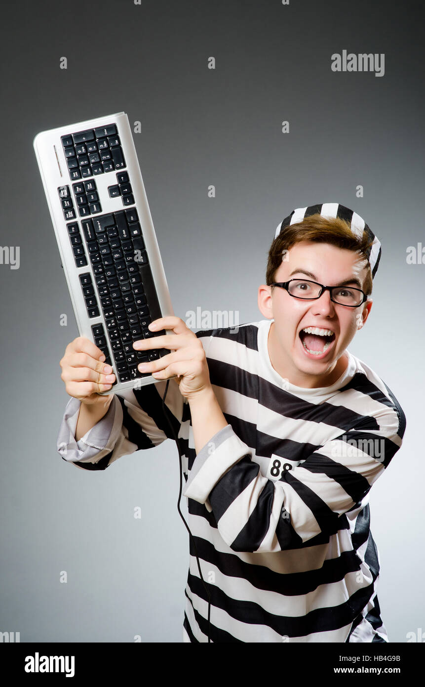 Funny prisoner in prison concept hi-res stock photography and images ...