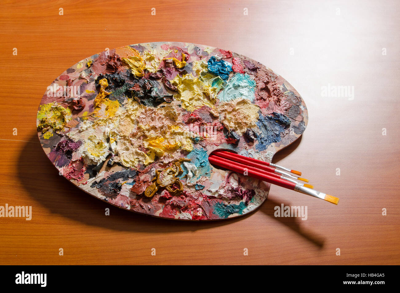Artist palette in art concept Stock Photo - Alamy
