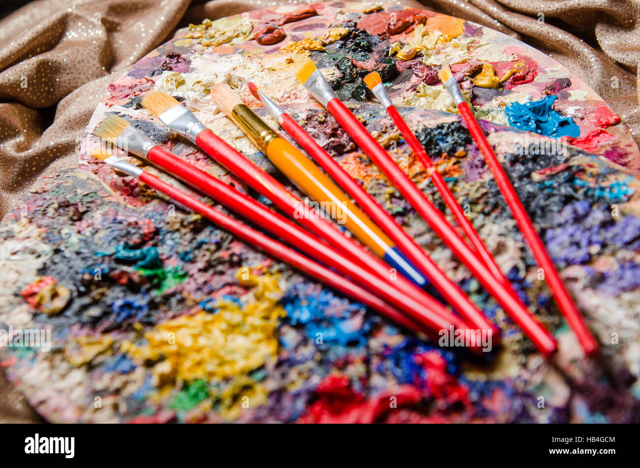 Artist palette in art concept Stock Photo - Alamy