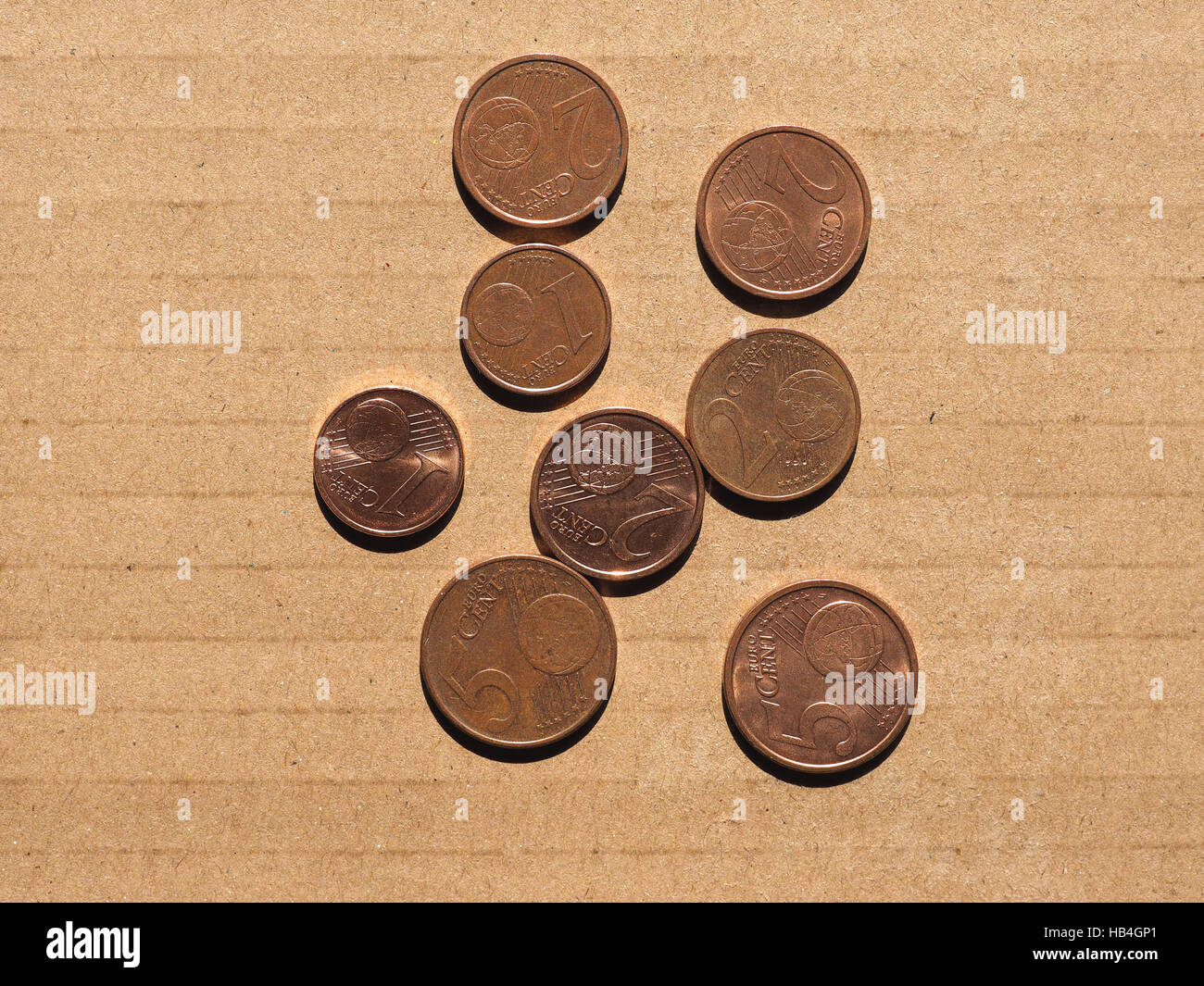 Euro cent coins Stock Photo - Alamy