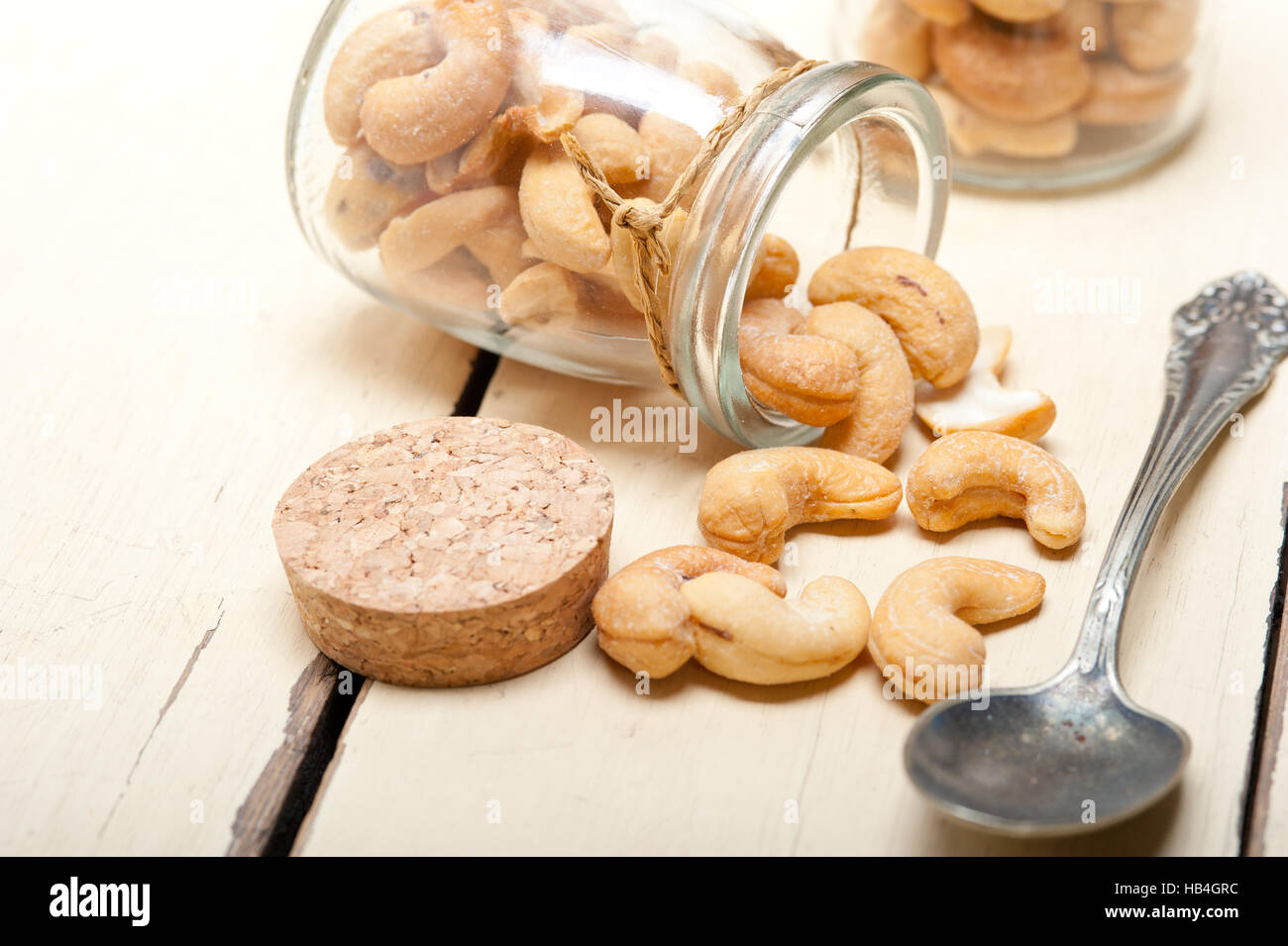 cashew nuts on a glass jar Stock Photo - Alamy