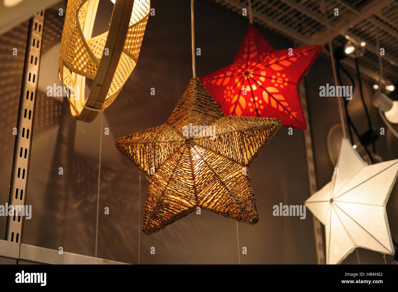 colored toy star for Christmas decor in room Stock Photo - Alamy