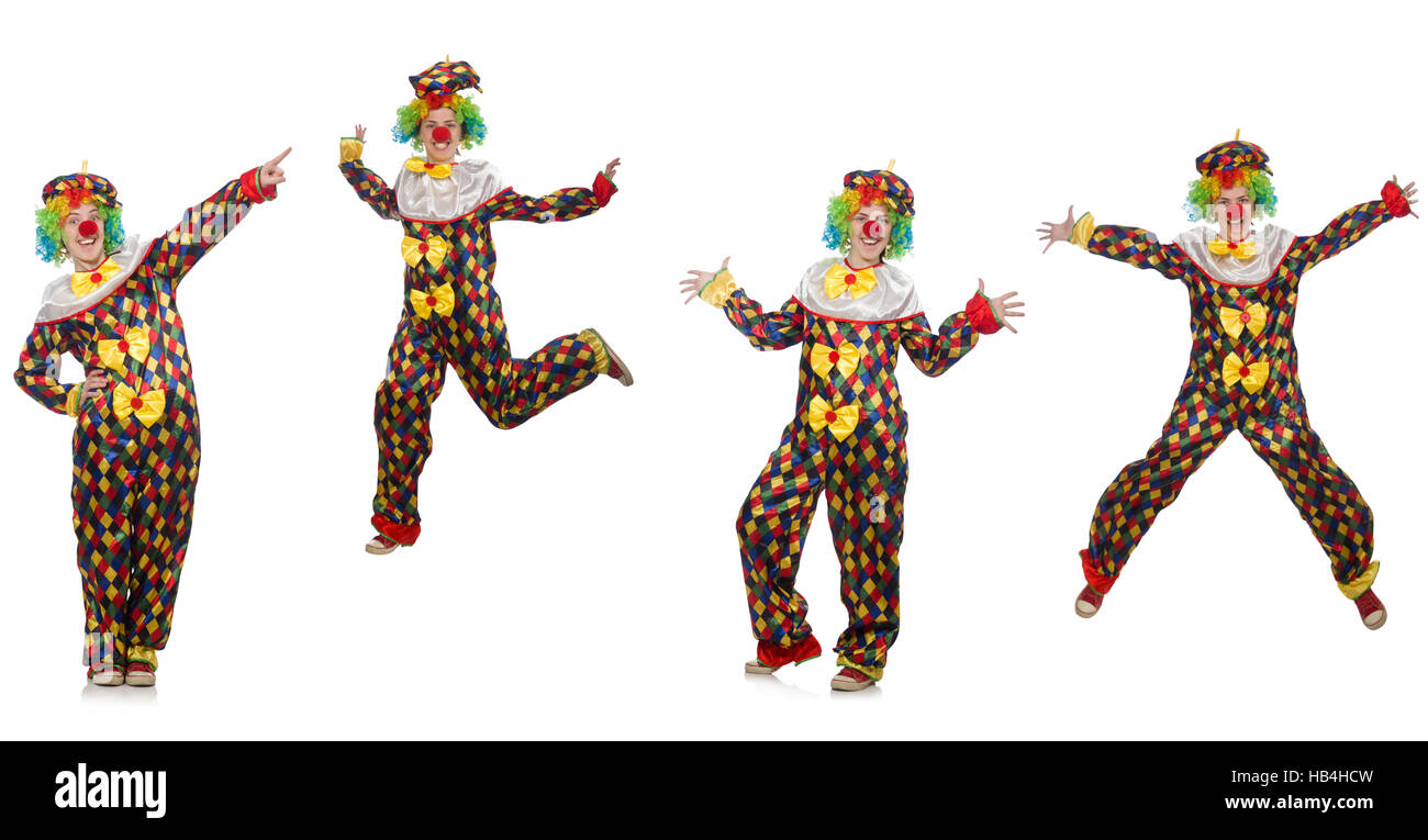 Set of clown photos isolated on white Stock Photo - Alamy