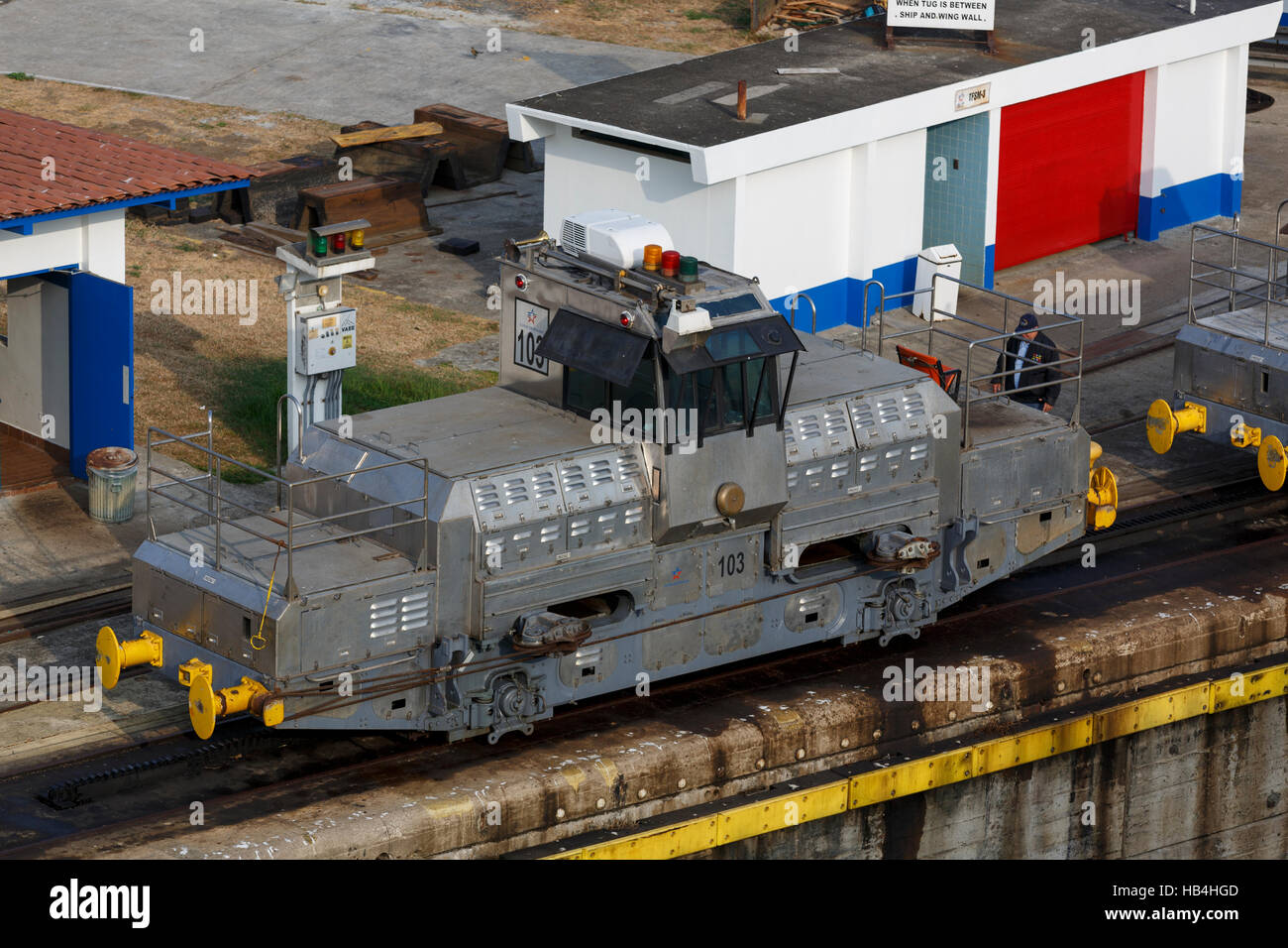 290 HP Mitsubishi locomotives known as mules on the Panama Canal Stock ...