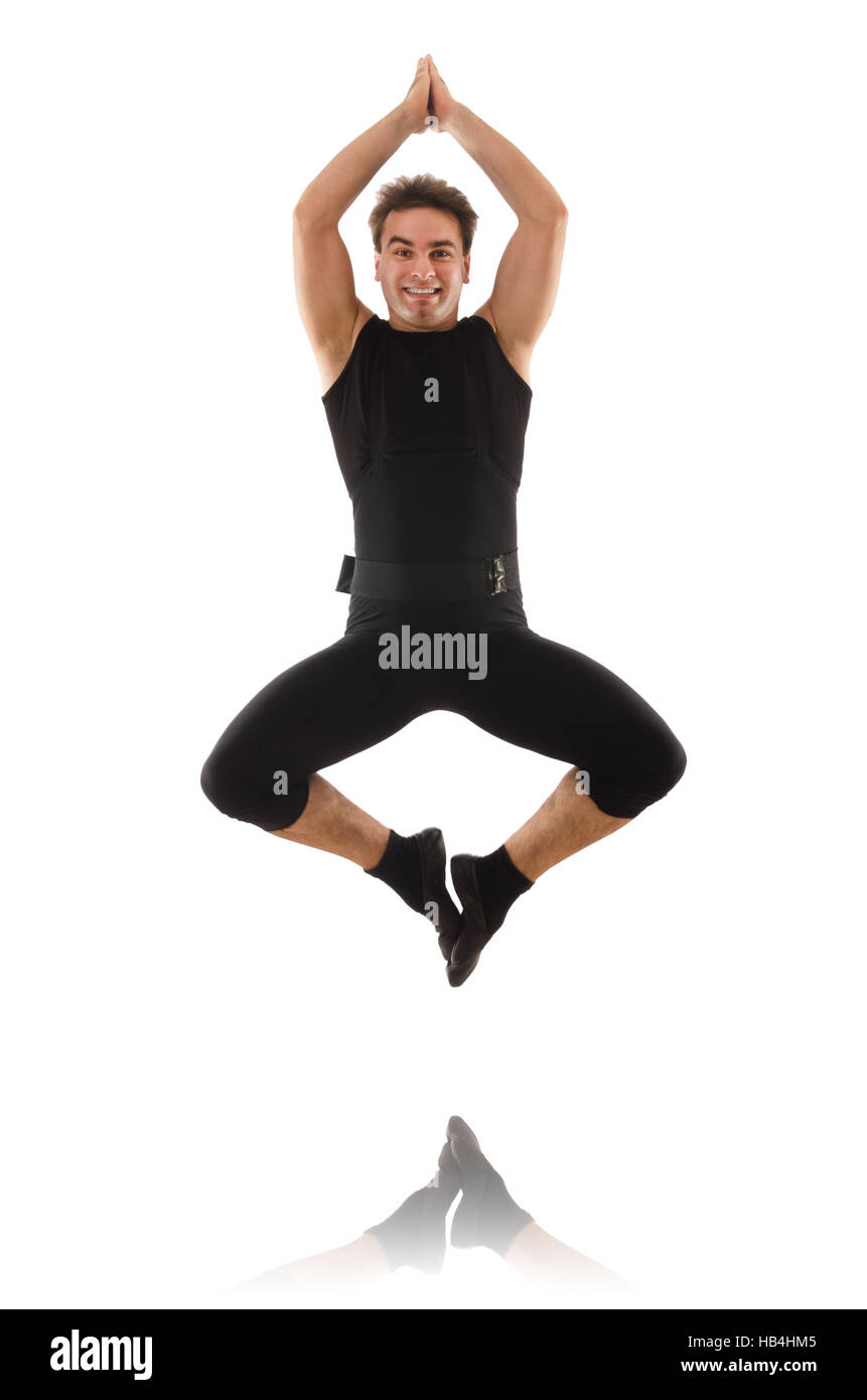 Young dancer isolated on the white Stock Photo - Alamy