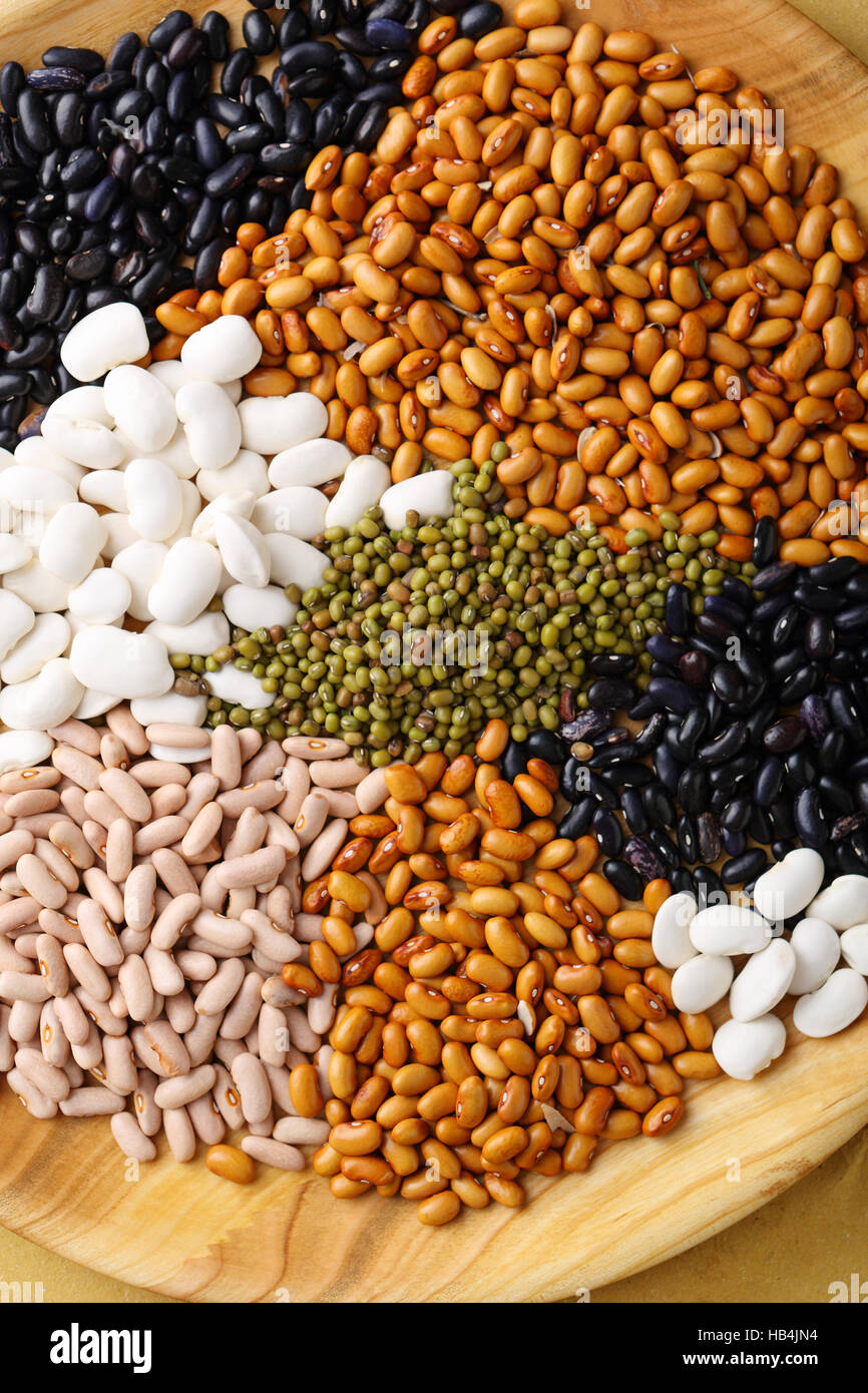 Set of uncooked beans, food ingredients Stock Photo - Alamy