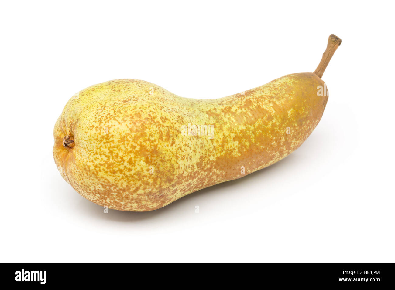 Single whole, uncut "abate fetel" pear over white background Stock ...