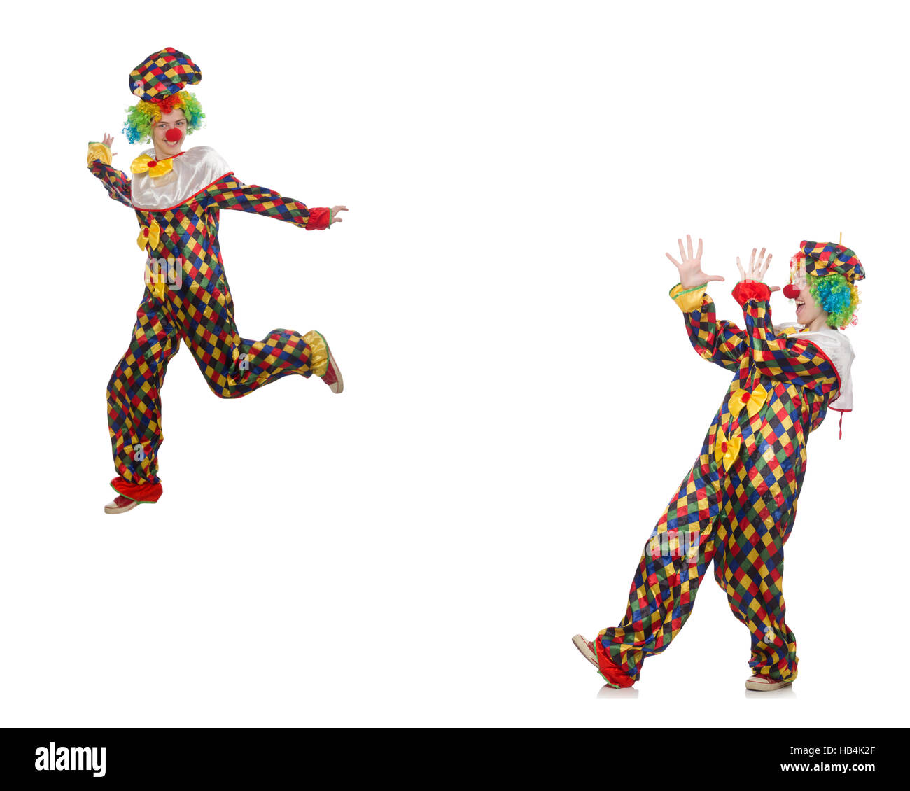 Set of clown photos isolated on white Stock Photo - Alamy