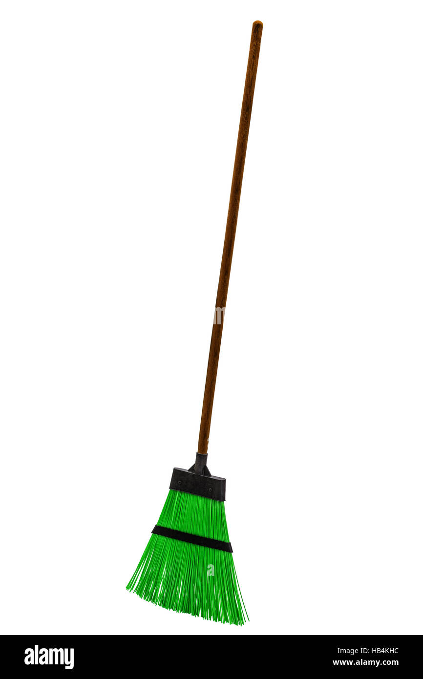 Broom, isolated on white background Stock Photo - Alamy