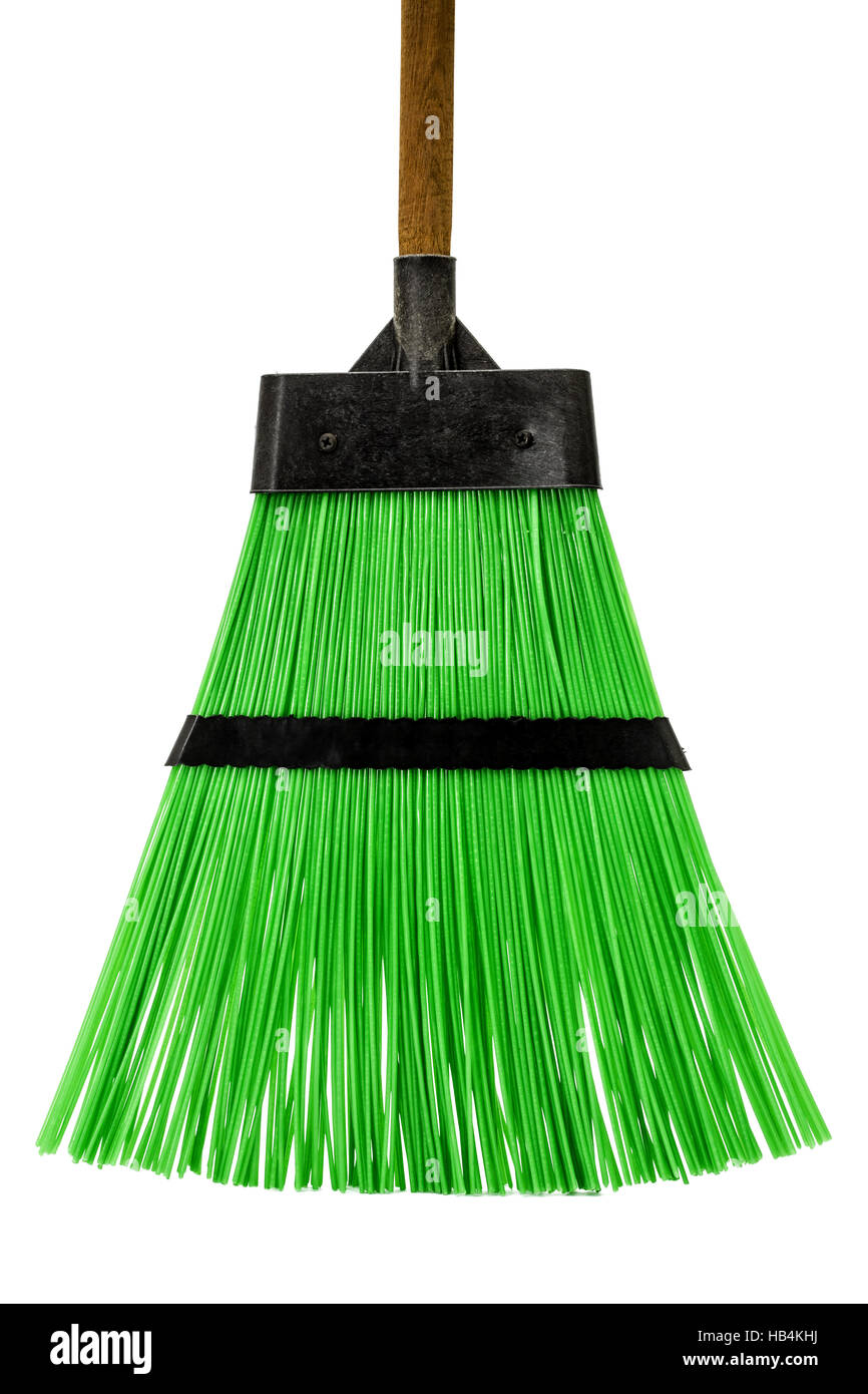 Broom, isolated on white background Stock Photo - Alamy