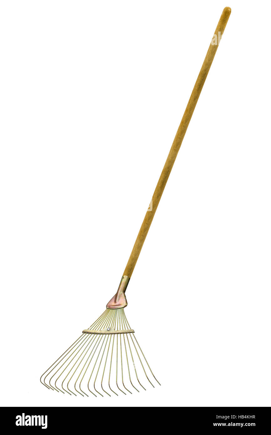 Rake isolated on white background Stock Photo - Alamy