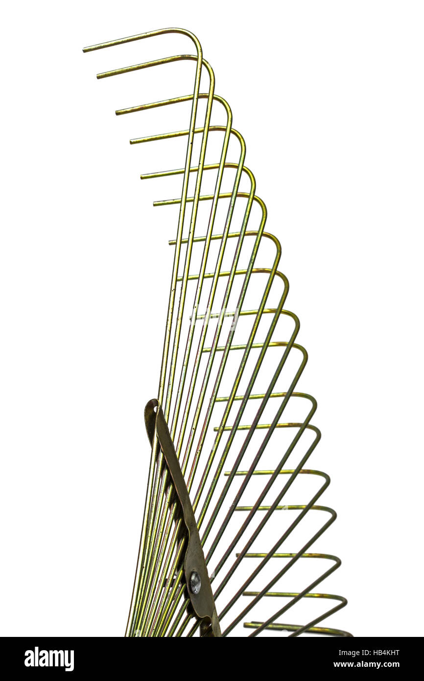 Rake close-up, isolated on white background Stock Photo - Alamy