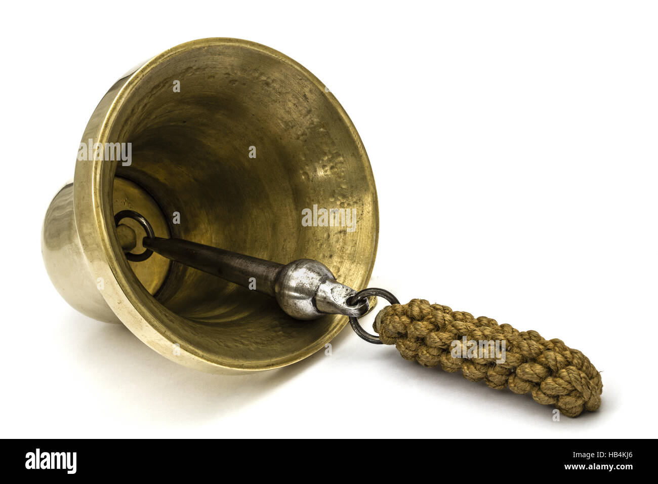 Brass bell, isolated on white background Stock Photo - Alamy