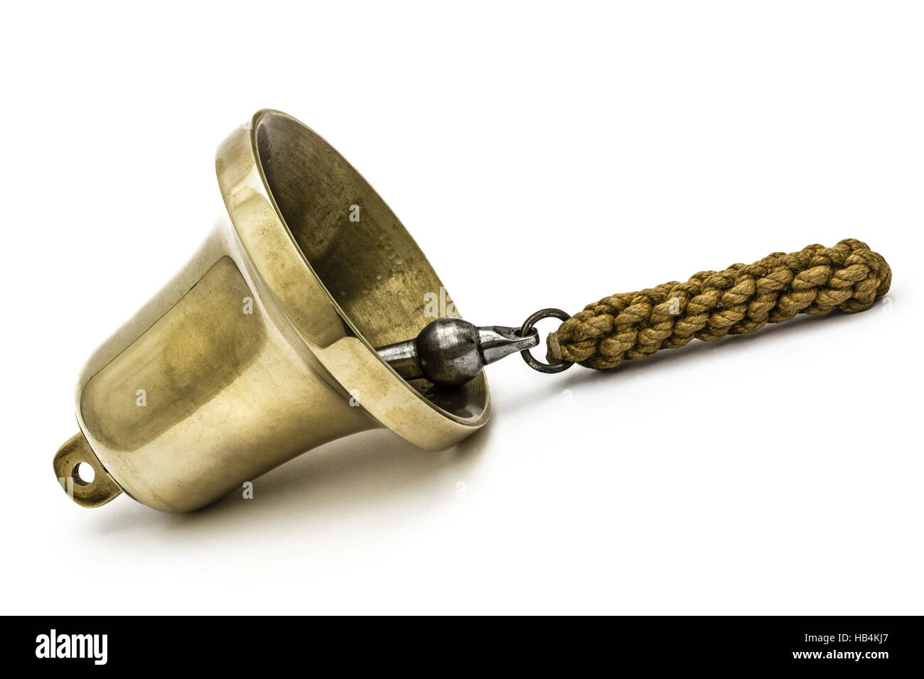 Brass bell, isolated on white background Stock Photo - Alamy