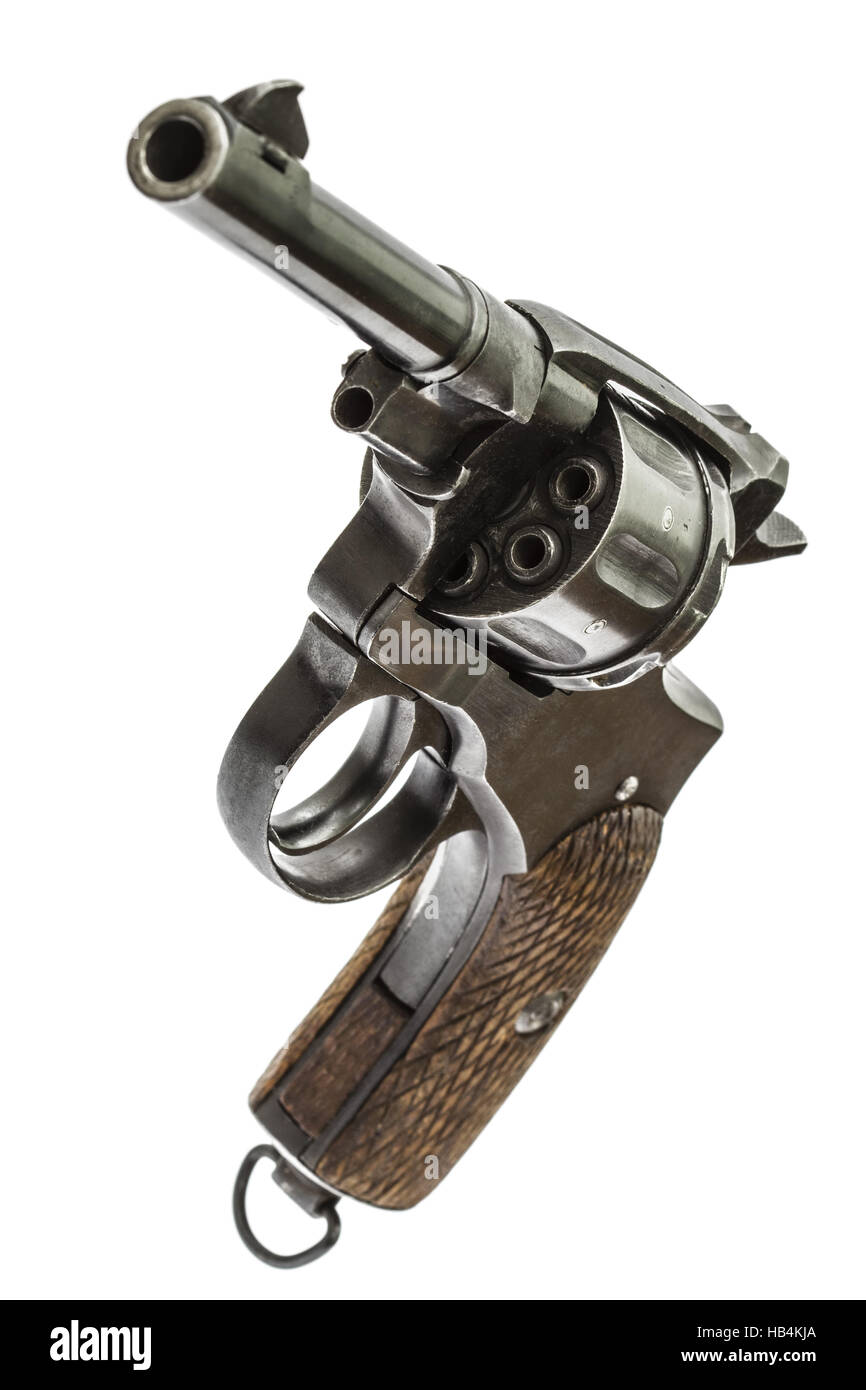 Old pistol, Isolated on white background Stock Photo - Alamy