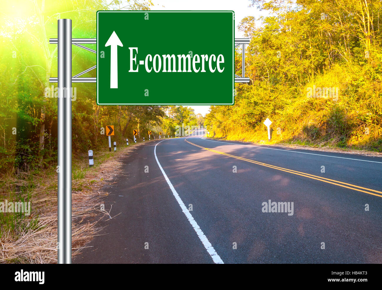Road Sign concept Country Road and landscape Stock Photo - Alamy