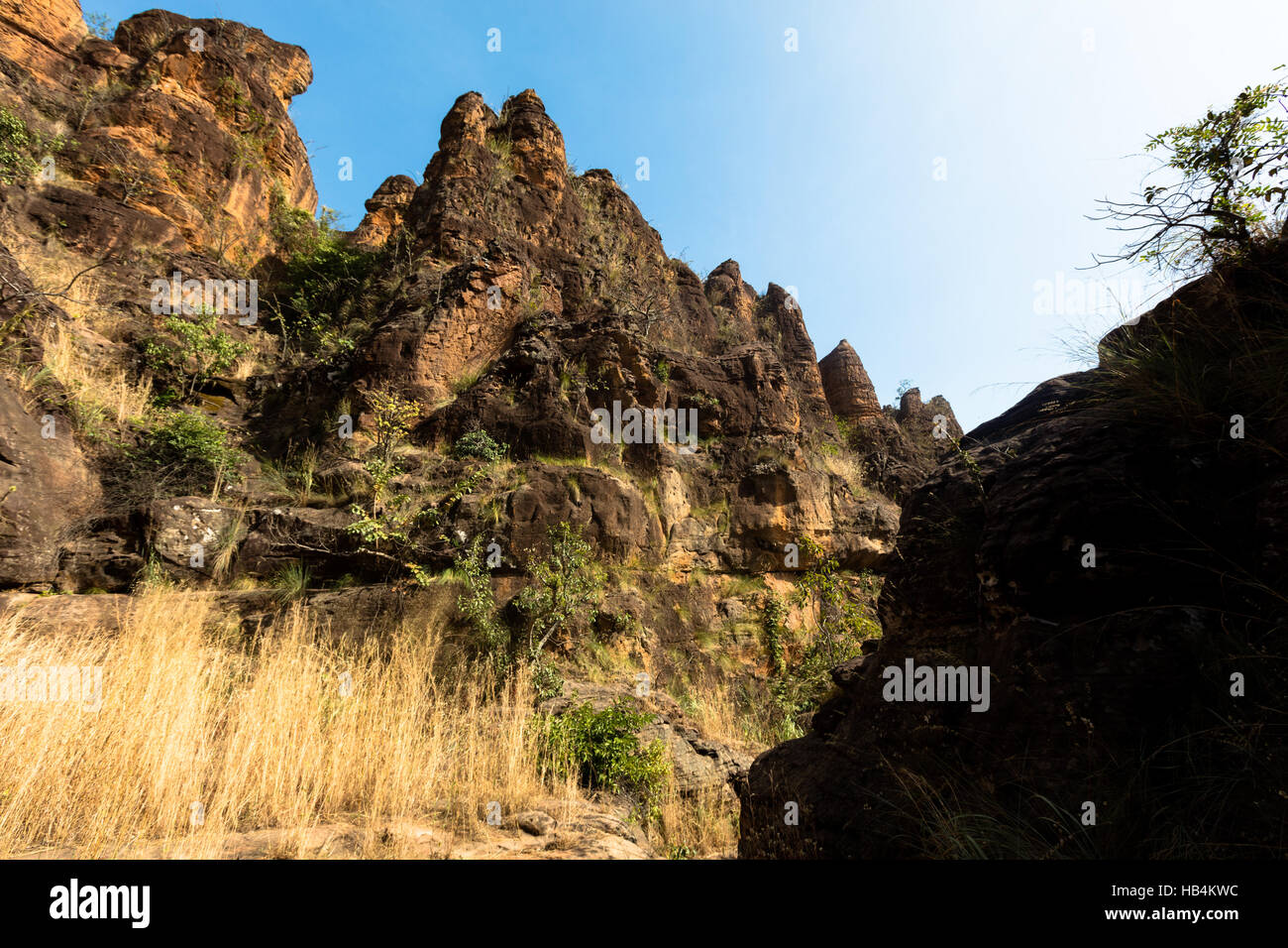 The peaks of Sindou Stock Photo - Alamy