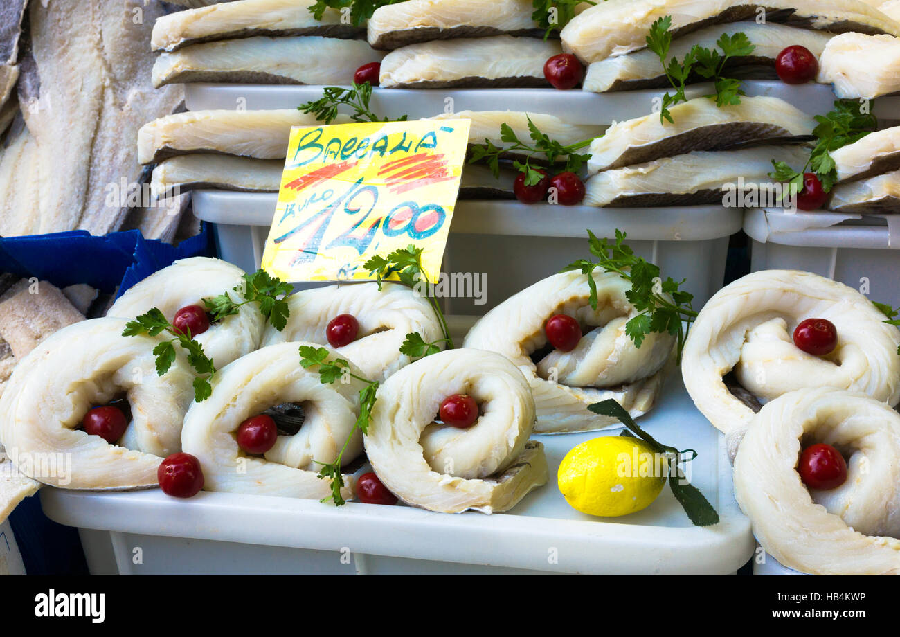stockfish in market Stock Photo - Alamy