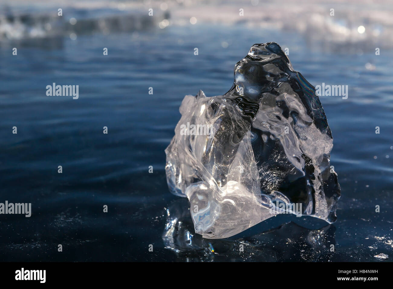 Clump of clear ice Stock Photo - Alamy