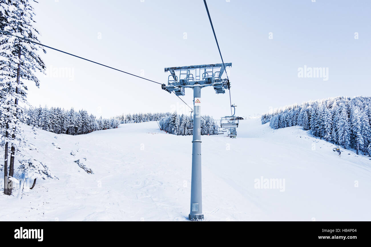chair lift for skiing Stock Photo - Alamy
